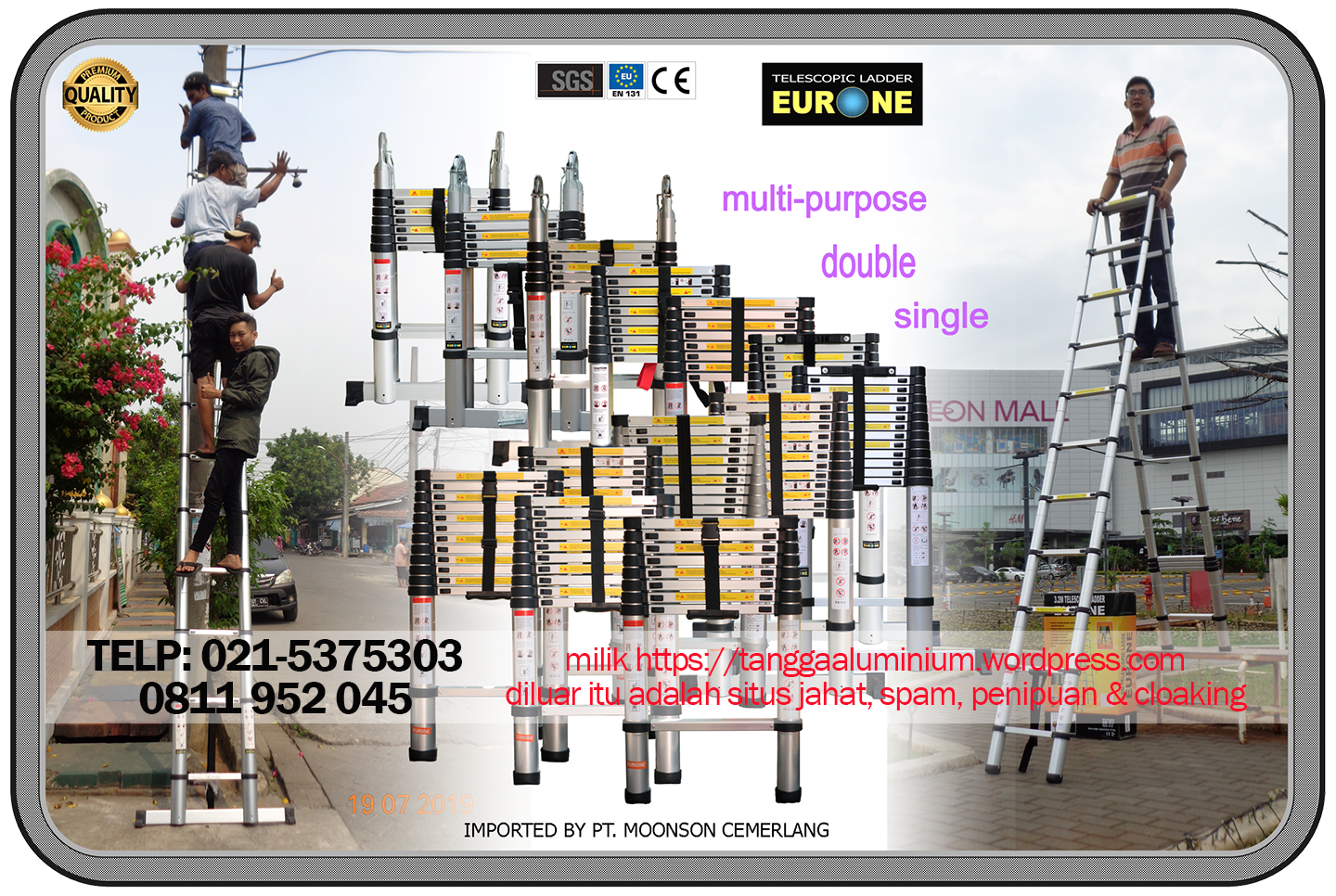 TANGGA LIPAT PORTABLE | Tangga Telescopic Murah